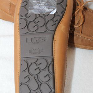 UGG | Shoes | New Ugg Byron Leather Shearling Chestnut Slippers | Poshmark